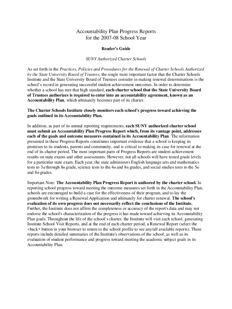 Fillable Online Accountability Plan Progress Report Template - OWNCS ...