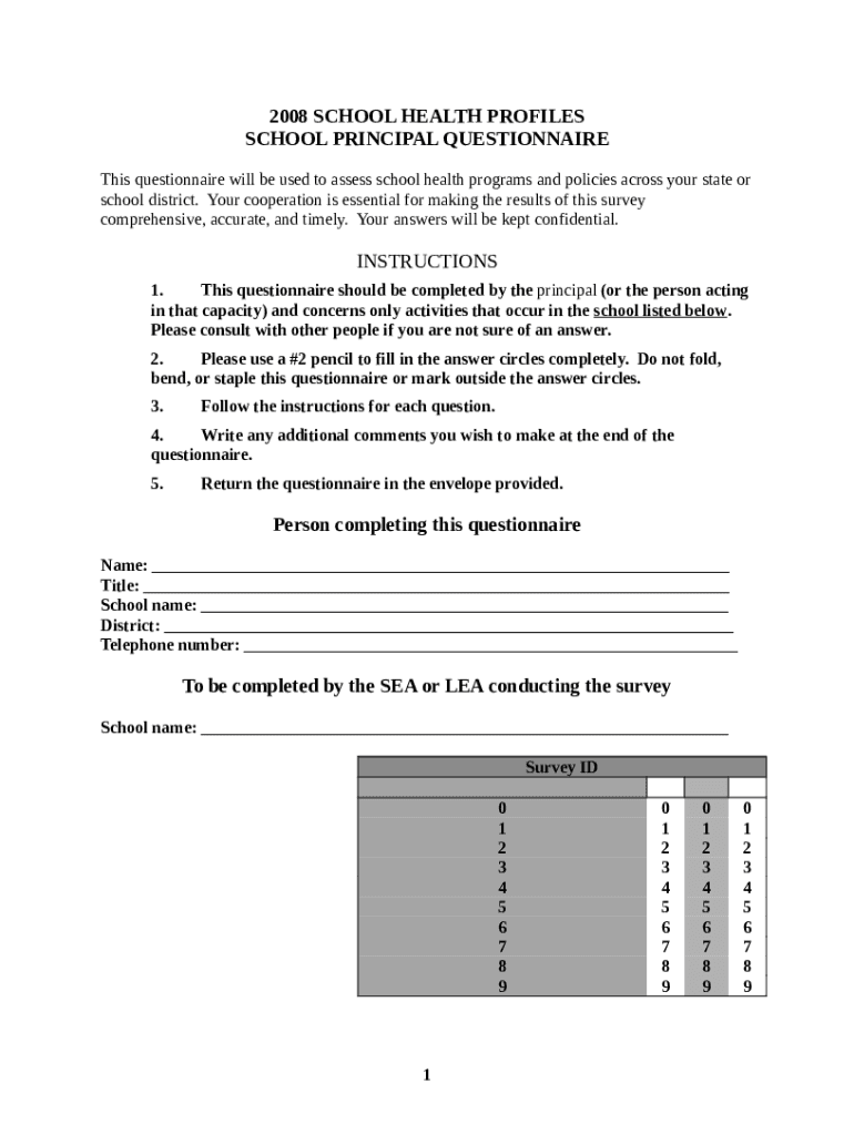 www.cdc.govprofilespdf2008 SCHOOL HEALTH PROFILES SCHOOL PRINCIPAL ...