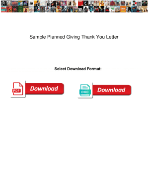 Fillable Online Ways to Give - Planned Giving - Sample Documents ...