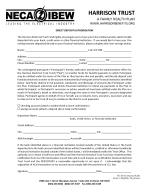 Fillable Online MCC Payroll Direct Deposit Authorization Form Fax Email ...