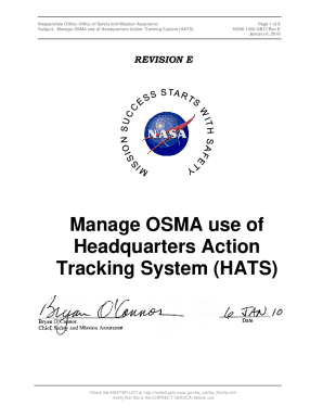 Fillable Online nodis3 gsfc nasa Manage OSMA use of Headquarters Action ...