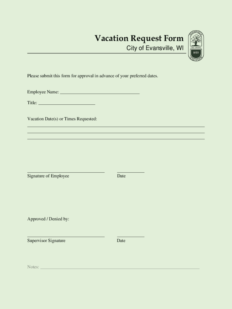 Fillable Online www.coursehero.comfile32341448Sample Vacation Request Form.doc - Sample Vacation ...