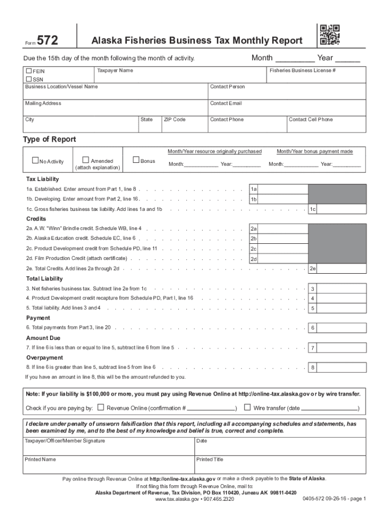 Fillable Online tax alaska Instructions for Alaska Regional Seafood ...