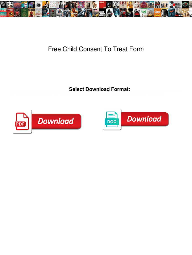 Fillable Online Free Child Consent To Treat Form. Free Child Consent To Treat Form spell Fax ...