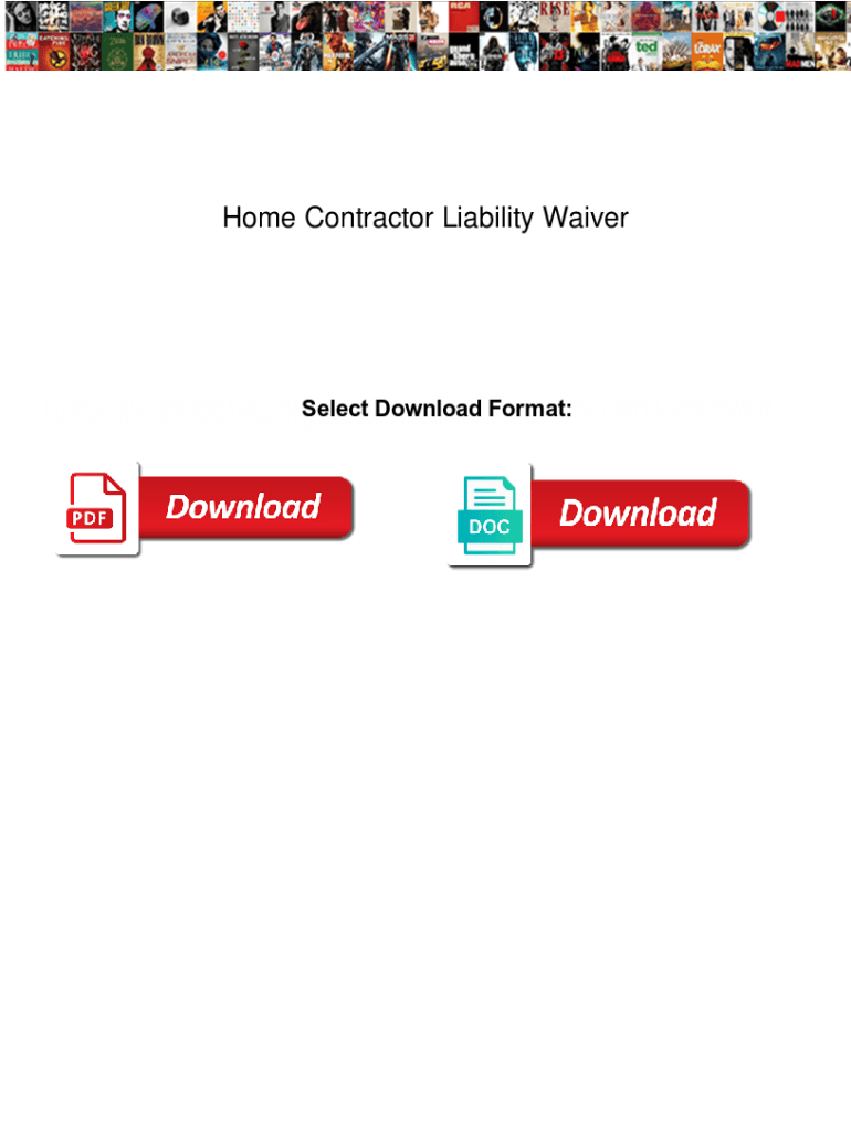 Fillable Online www.liabilitywaiver.netcontractor-liability-waiverContractor Liability ...