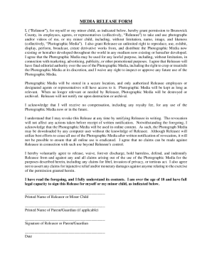 Fillable Online Free Media Liability Release Form ...