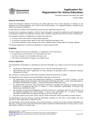 Application for Registration for Home Education (FOR USE DURING COVID ...