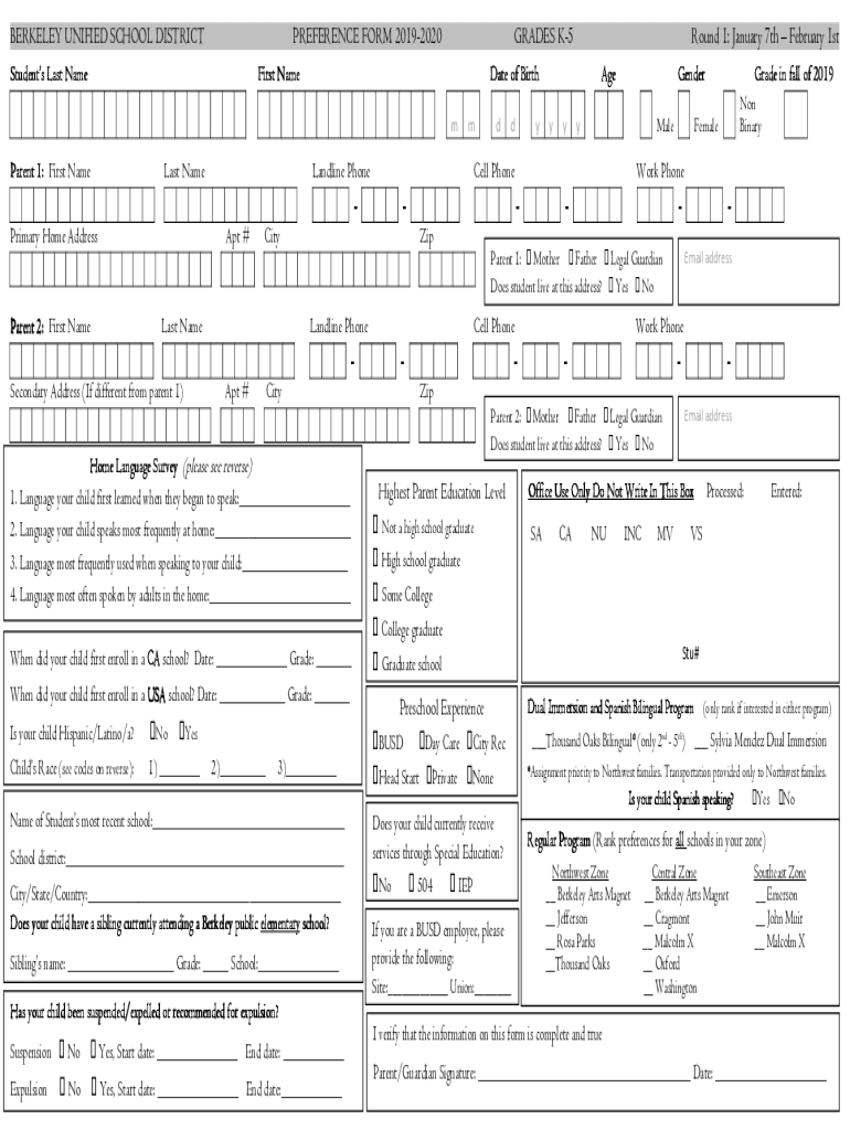 Fillable Online www.pdffiller.com479631336--PREFERENCE-FORMFillable ...