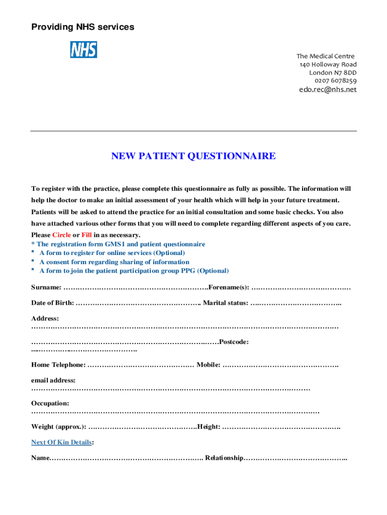 Fillable Online www.nhs.ukhollow-way-medical-centreK84048Overview - Hollow Way Medical Centre ...