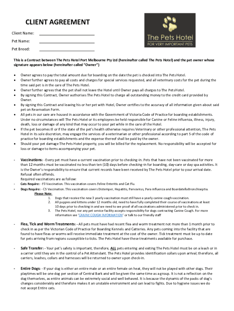 Fillable Online www.thepetshotelcountryclub.com.auimagespdfClient ...