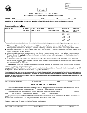 Fillable Online MEDICATION ADMINISTRATION PERMISSION FORM Fax Email ...