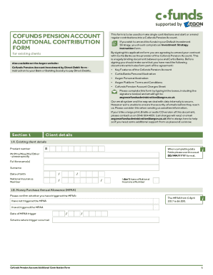 Fillable Online cofunds.aegon.co.uk content damCofunds Pension Account ...