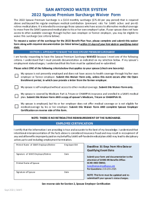 Fillable Online Spousal Surcharge Waiver Form - phonicproves.blogspot ...