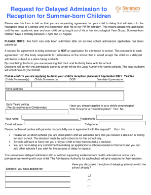 Fillable Online Request for delayed admission application form Fax ...