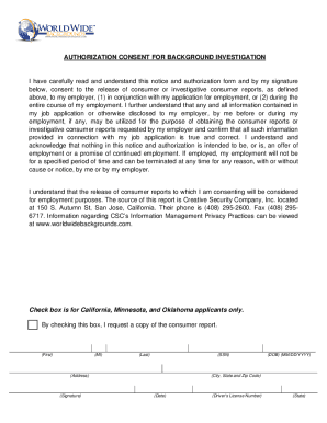 Fillable Online Investigative Consumer Report Disclosure Form (For ...