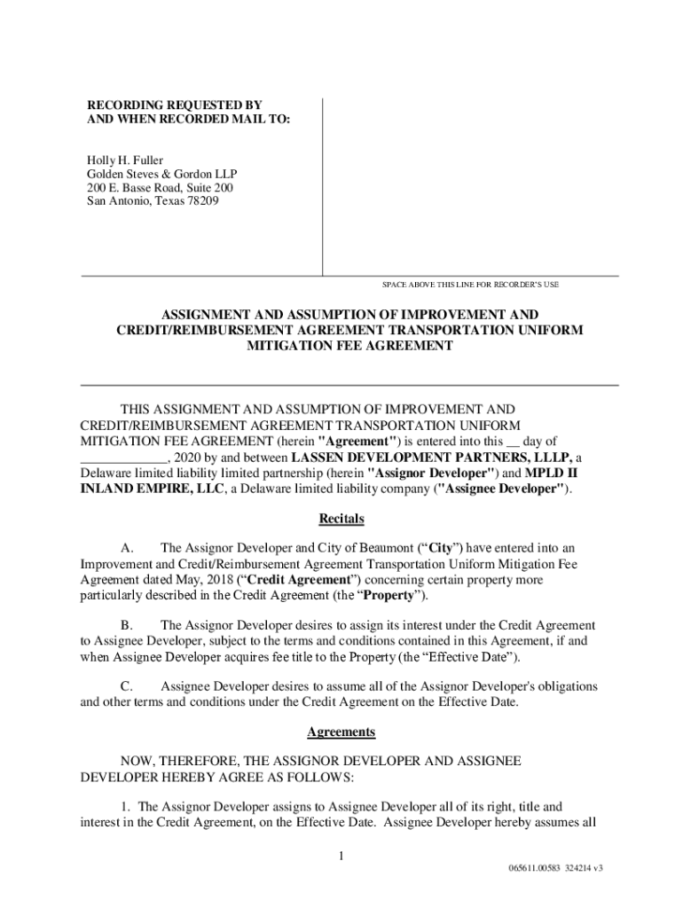 Fillable Online Fill - RECORDING REQUESTED BY AND WHEN RECORDED MAIL TO ...