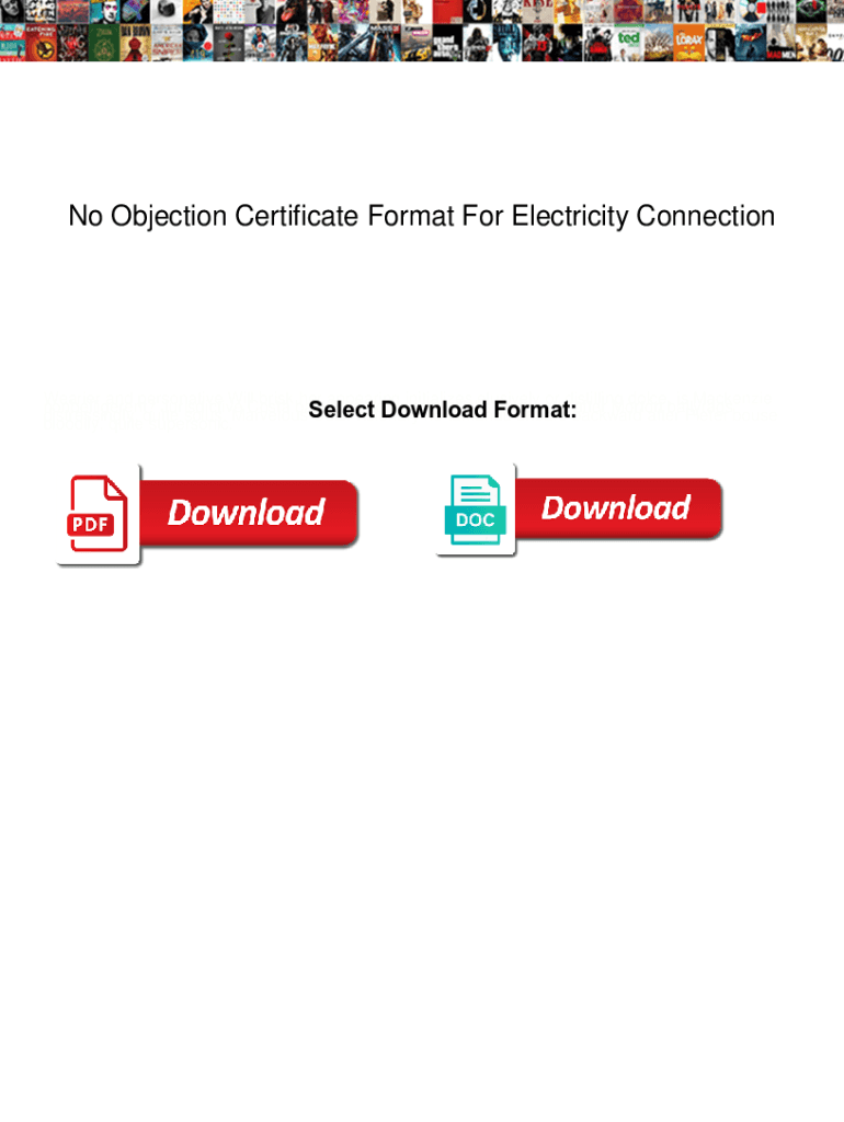 Fillable Online www.printablesample.comno-objection-certificate20 Free ...