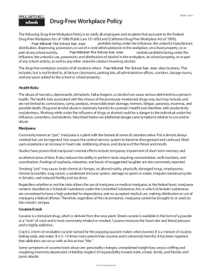 Fillable Online Drug-Free Workplace PolicyPoliciesBrown University Fax ...