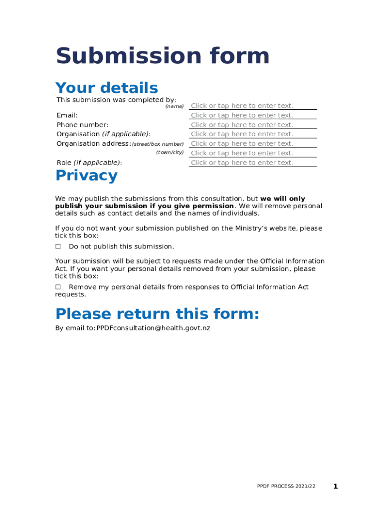 Pacific Providers Development Funds consultation submission Doc Template | pdfFiller