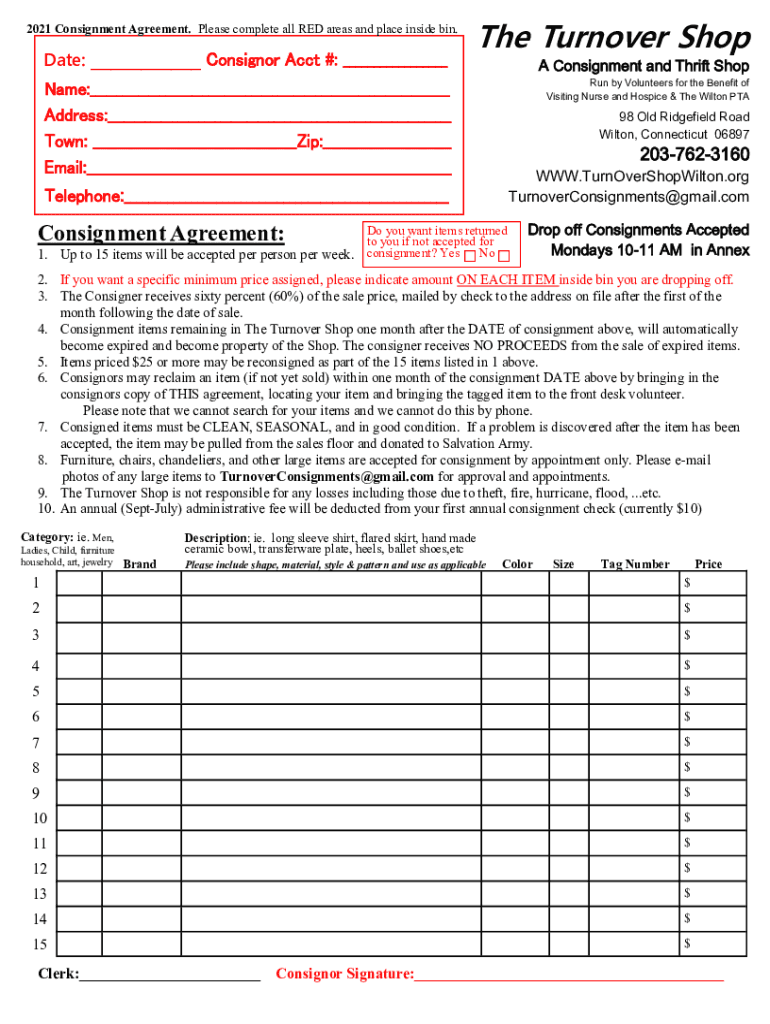 Fillable Online www.pdffiller.com571937576--2021-ConsignmentFillable ...