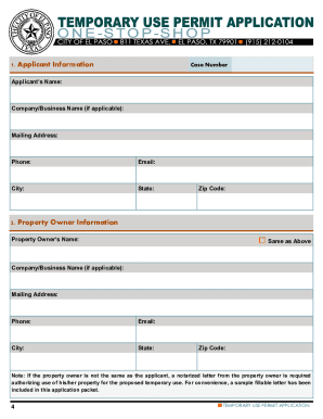 Fillable Online 1 What is a Temporary Use Permit? When is a Temporary ...