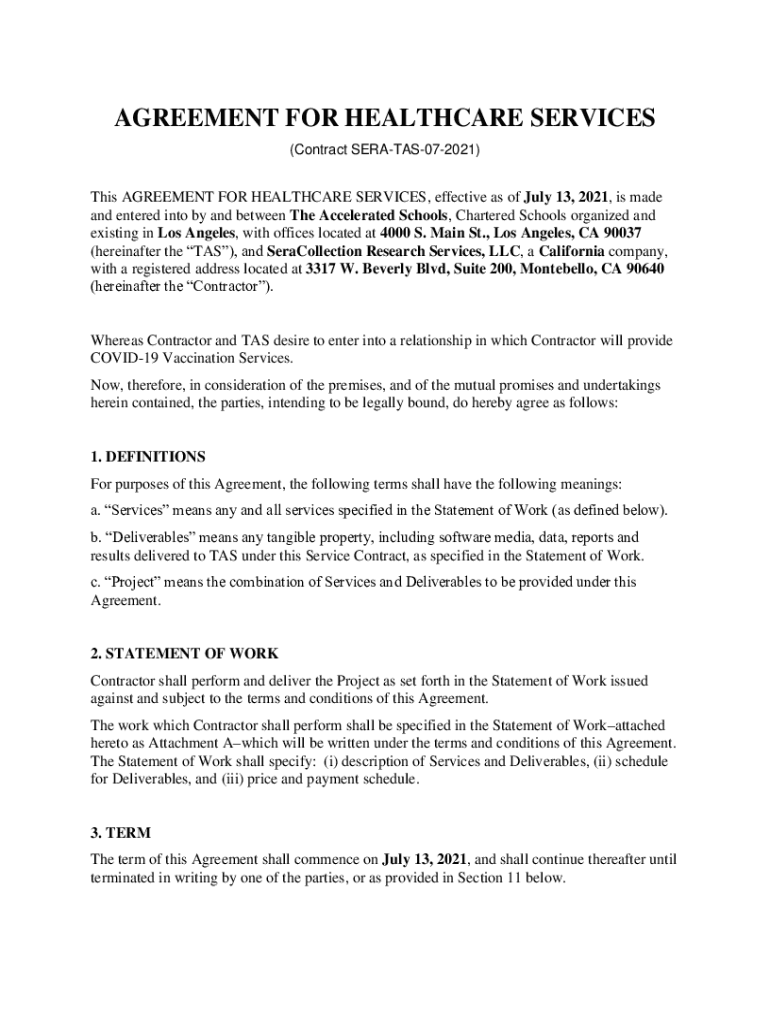 Fillable Online 9+ Medical Service Agreement Templates - PDFFree ...