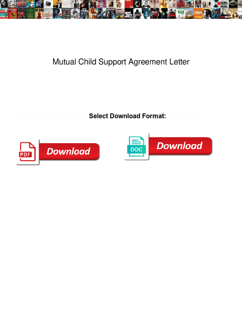 Fillable Online Sample Letter On Mutual Child Support Agreement Pdf ...