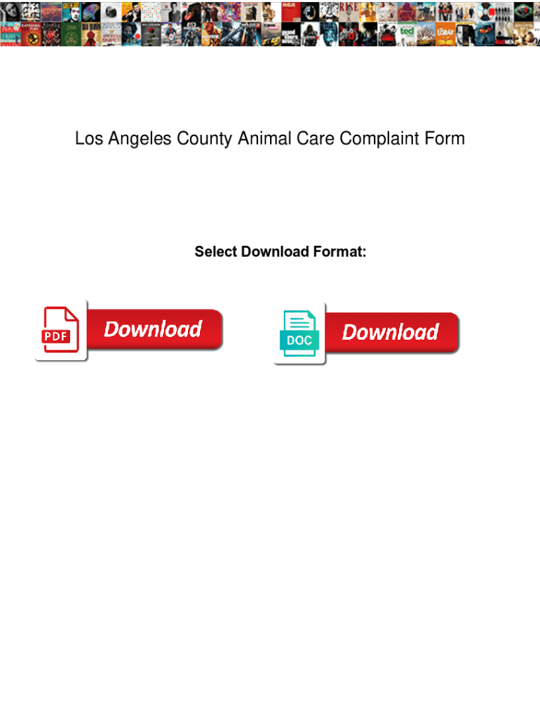 Fillable Online animalcare.lacounty.govanimal-noise-complaint ...