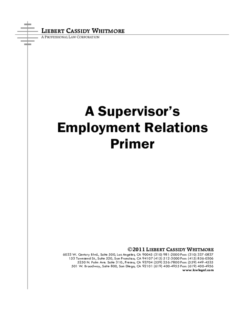 Fillable Online A Supervisor's Primer Std Workbook 9-11 Fax Email Print ... Fillable Online A Supervisor's Primer Std Workbook 9-11 Fax Email Print ...