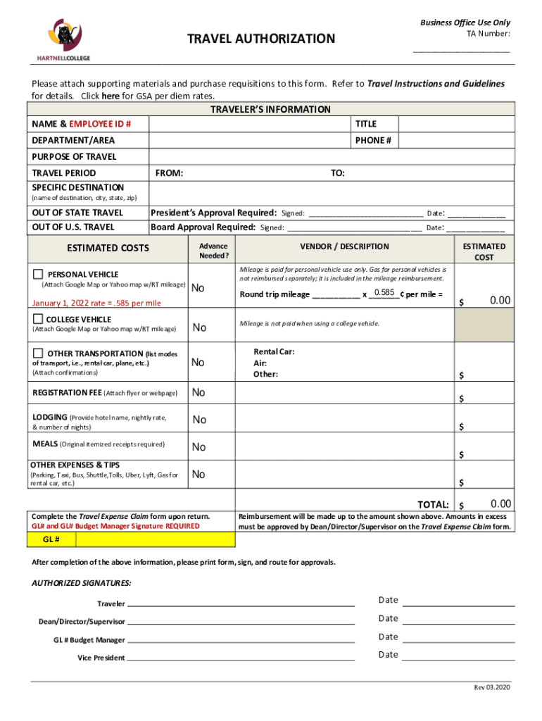 Fillable Online cocodoc.comform313475752-TA-TravelTa Travel ...