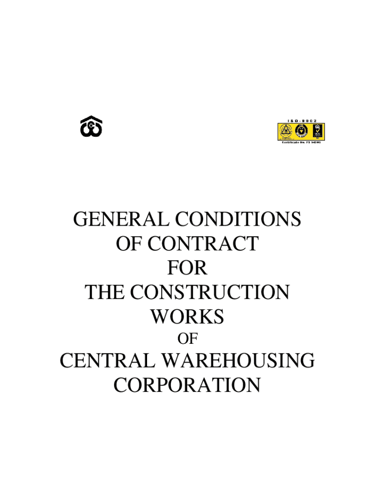 Fillable Online PDF general conditions of contract for the construction ...
