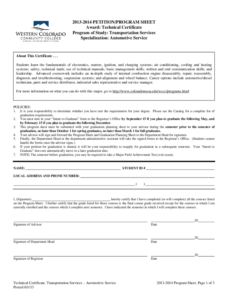 Fillable Online College f he equoias 2013-2014 - College of the ...