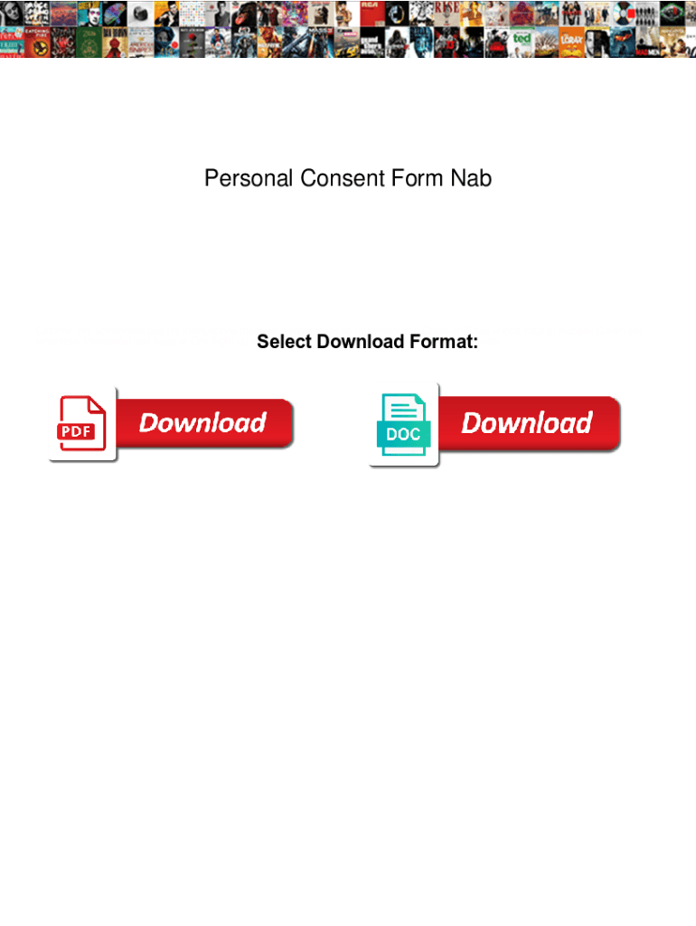 Fillable Online Personal Consent Form Nab. Personal Consent Form Nab ...