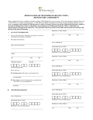 Fillable Online Transfer on Death (TOD) Registration Form Fax Email ...