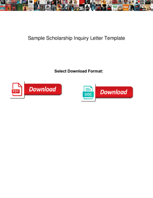 Fillable Online Sample Scholarship Inquiry Letter Template. Sample ...