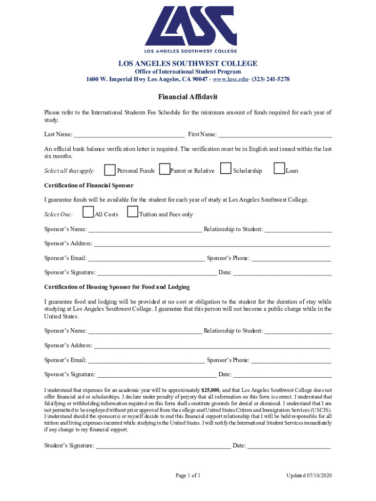 Fillable Online Financial Affidavit. Financial Affidavit Fax Email ...