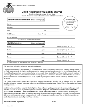 Fillable Online dancestarsacademy.comliability-waiver-formLiability ...