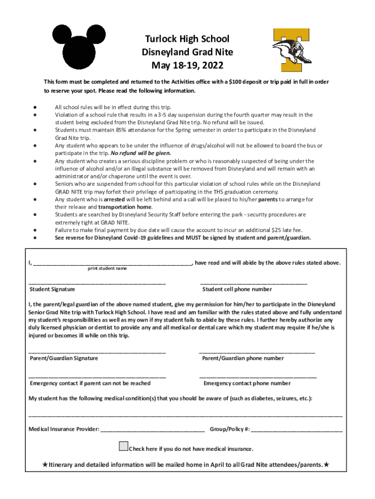 Fillable Online Grad Nite permission slip Fax Email Print - pdfFiller