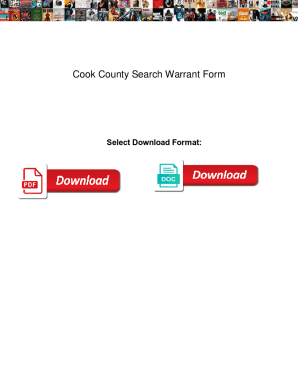 Fillable Online Cook County Search Warrant Form. Cook County Search ...