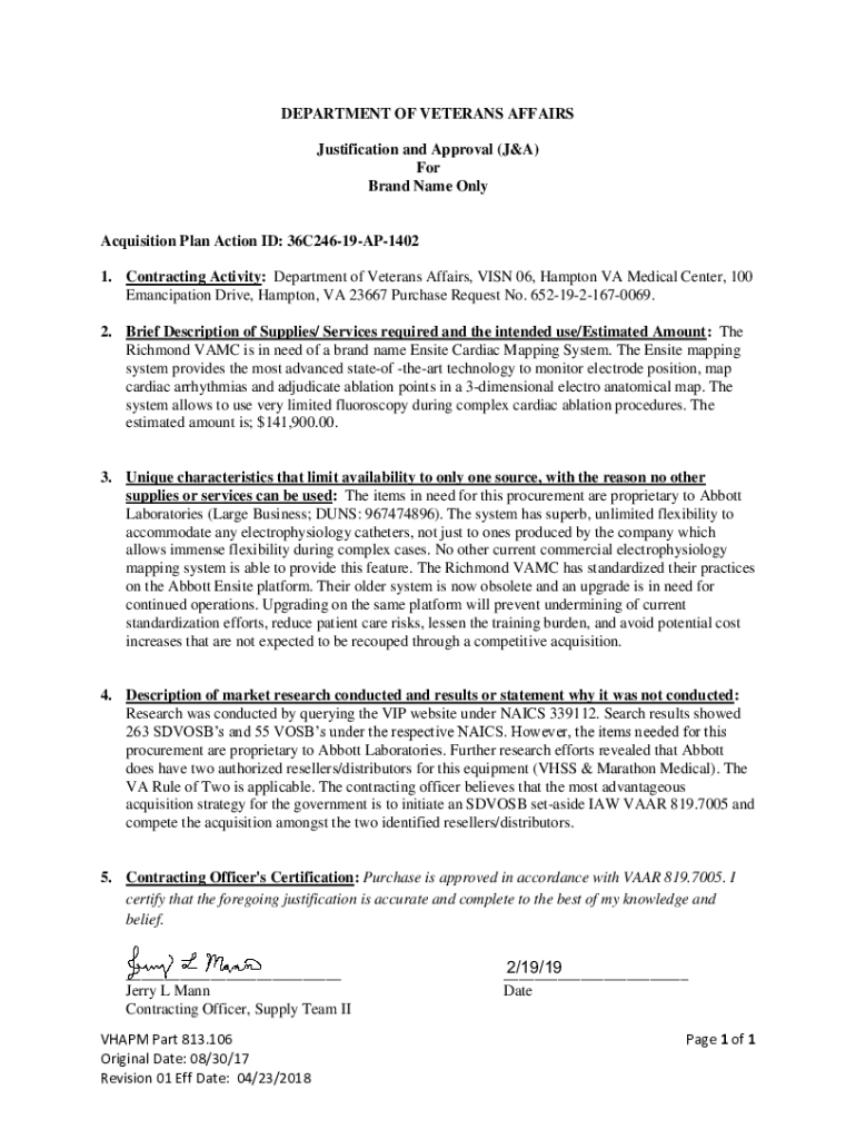 Fillable Online VHAPM Part 813.106 Page 1 of 1 Original Date: 08/30/17 ...