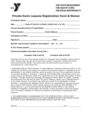 Fillable Online Aqua-Tots Swim Schools - Swimming Lessons for Kids Fax ...