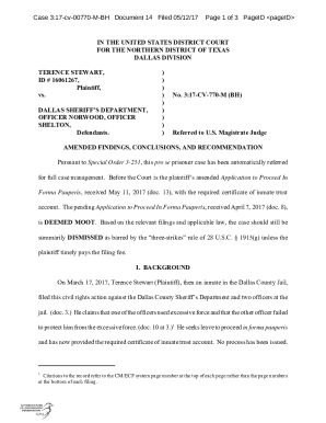 Fillable Online Case 3:17-cr-00169-B Document 52 Filed 02/14/18 Page 1 ...