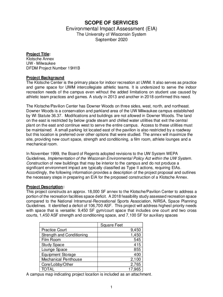 Fillable Online SCOPE OF SERVICES Environmental Impact Assessment (EIA ...