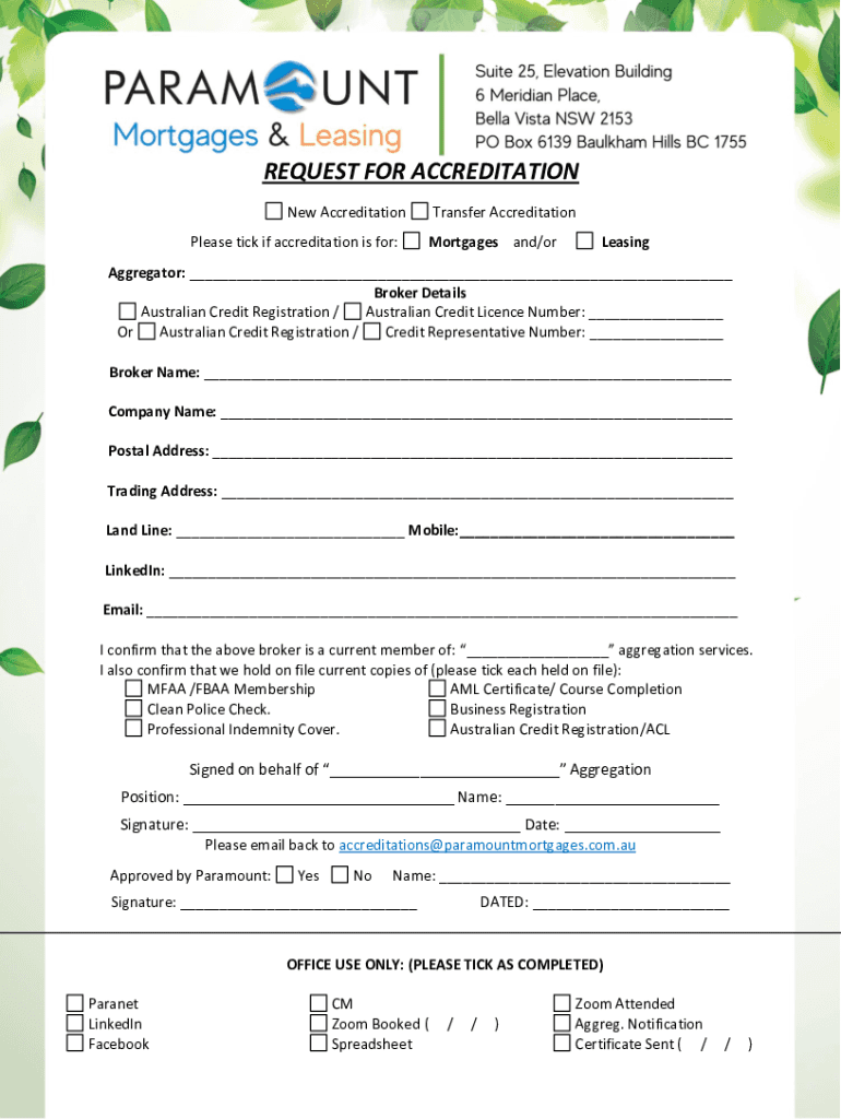 Fillable Online islpr.orgrequest-for-accreditationRequest for ...