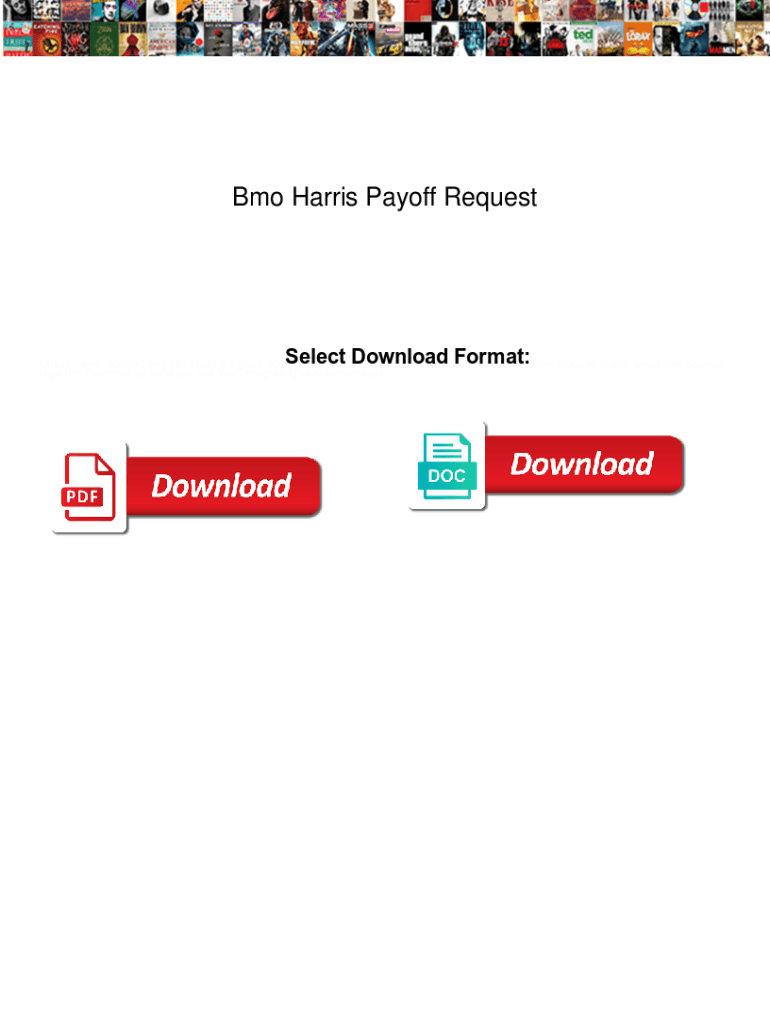 Fillable Online Bmo Harris Payoff Request. Bmo Harris Payoff Request ...