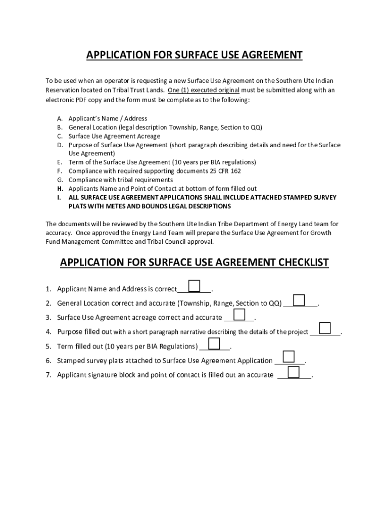 Fillable Online www.lawinsider.comclausesurface-use-agreementSURFACE ...