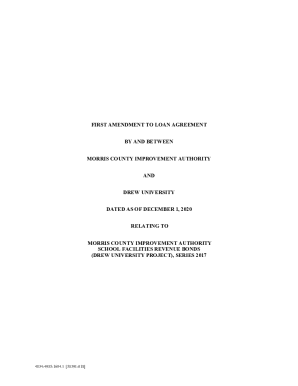 Fillable Online FIRST AMENDMENT TO LOAN AGREEMENT Sample ClausesLaw ...