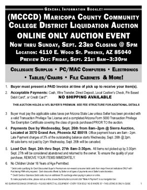 Fillable Online Fillable Online Eneral ooklet MCCCD MariCopa County ...