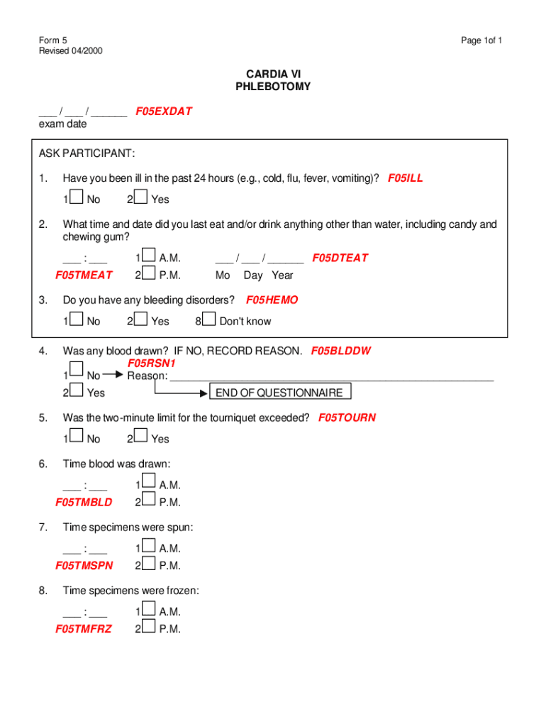 Fillable Online repository.niddk.nih.govmediastudiesT1DGC Blood Collection Form: Participant ID ...