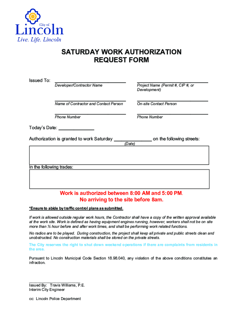 Fillable Online www.lawinsider.comclausework-authorization-formWork ...